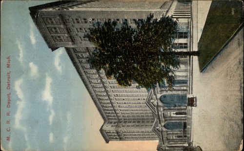 Michigan Central Depot Detroit Michigan vintage postcard a795 | eBay