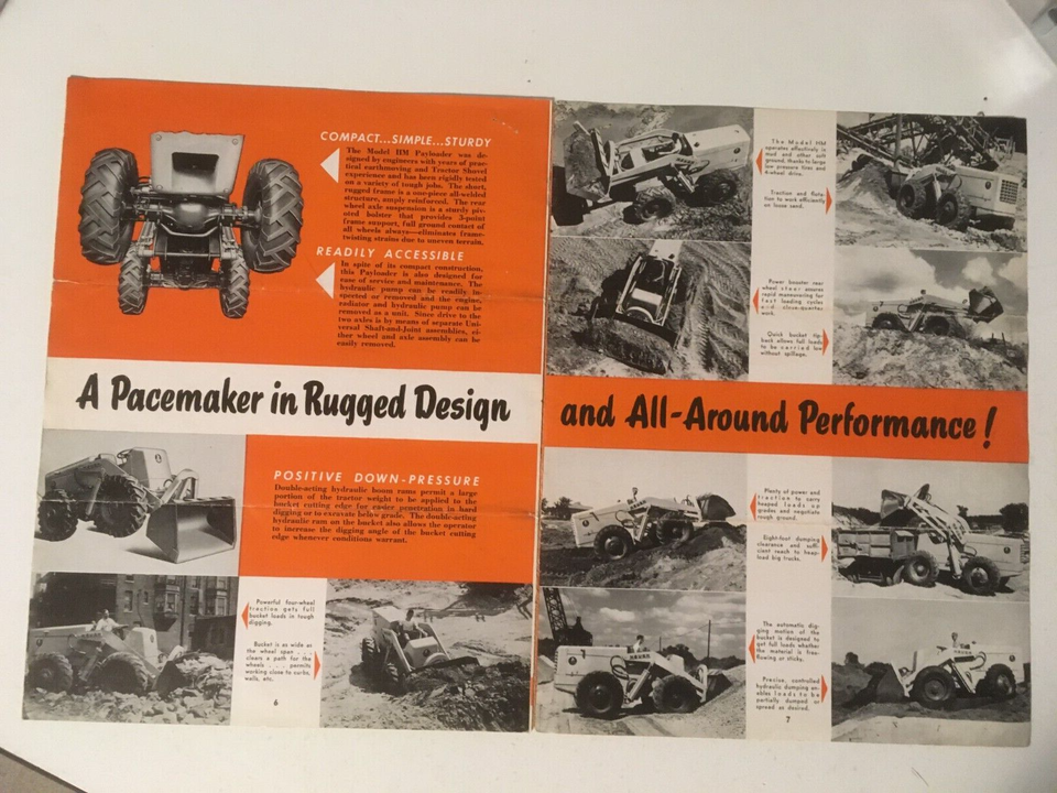 Hough HM Payloader Front End Loader Brochure 1947 original vintage 8 ...