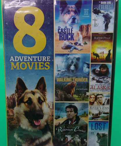 8 Adventure Movies DVD Set Various titles family G and PG ratings - NEW ...