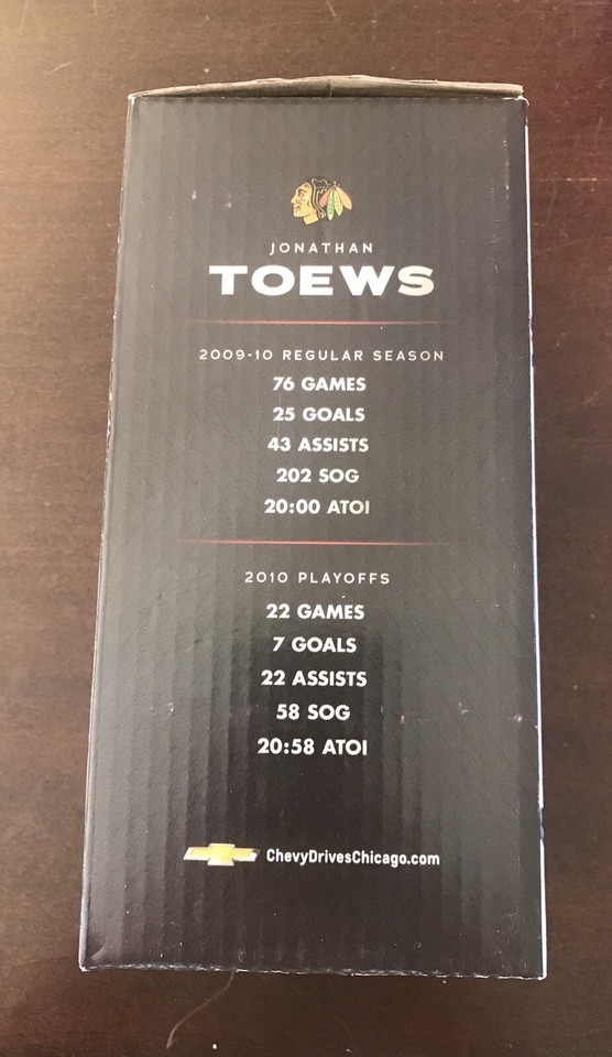 Jonathan Toews Chicago Blackhawks 1/7/20 2010 Anniversary SGA ...
