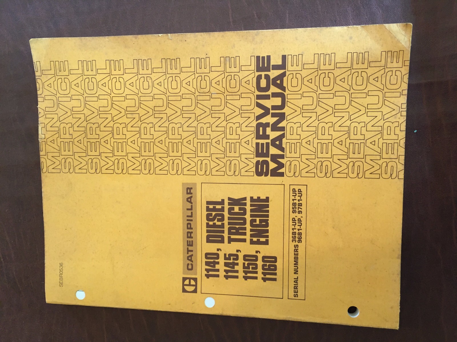 CATERPILLAR CAT ENGINE 1140 1145 1150 1160 DIESEL SERVICE MANUAL 96B ...