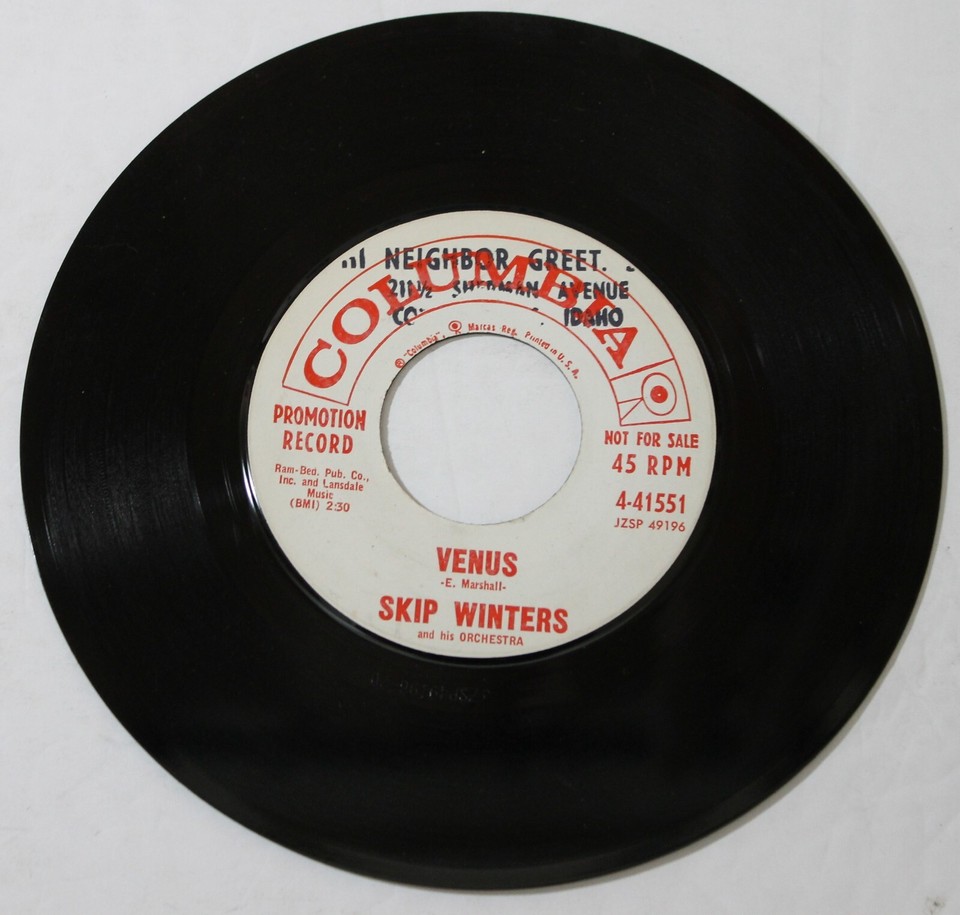 SKIP WINTERS Venus / Quiet Night 45 RPM Promo - 1959 Columbia | eBay