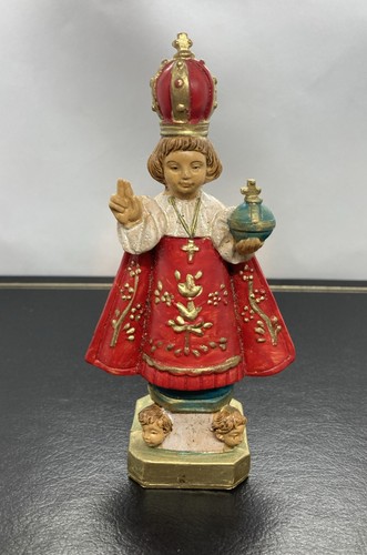 Vintage Italian Infant of Prague 6" Statue, signed ITALY IHS Plastic ...