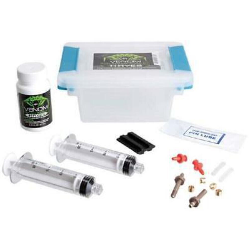 Hayes Venom Dual Syringe Disc Brake Bleed Kit w Mineral Fluid and ...