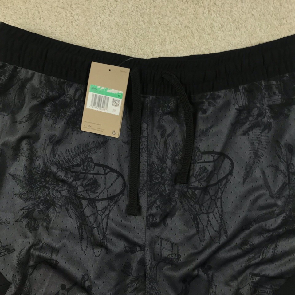 Air Jordan Sport Dri-FIT Mens XL Shorts Printed Black Gray Diamond ...
