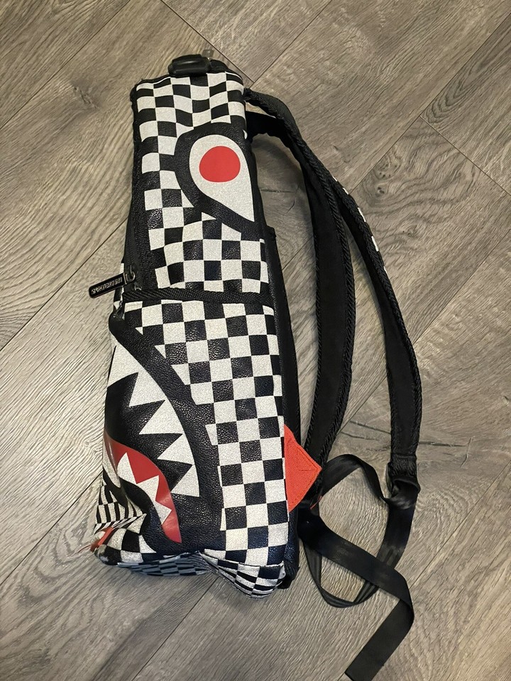AMAZING Sprayground Shark Backpack SILVER OG Full Size Limited Edition ...