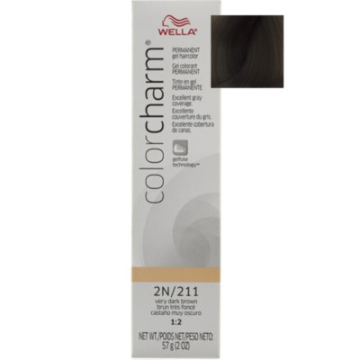 Wella Color Charm Gel Tube 2oz - 211/2N Very Dark Brown -USA BUY/SHIP ...