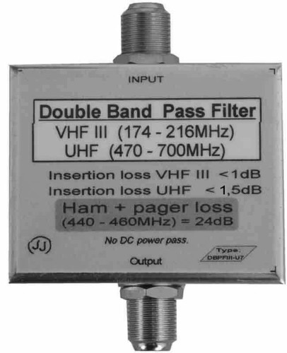 VHF-UHF band-pass filter 174-216 + 470-700MHz special , it limits Ham ...