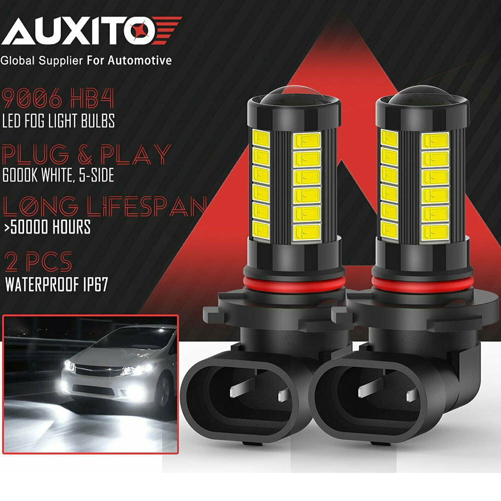 AUXITO HB4 9006 LED Fog Light Bulbs Replace Kit DRL Lamp 6500K ...