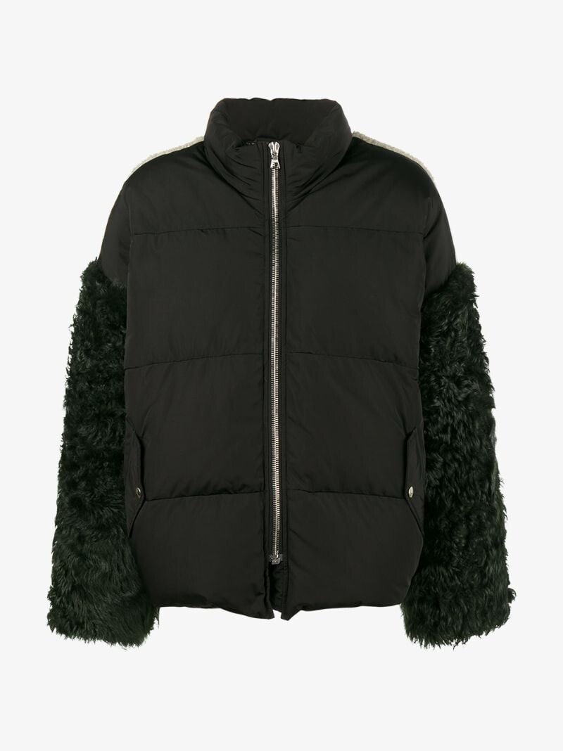 Sandy Liang Shearling Puffer Jacket - Gem