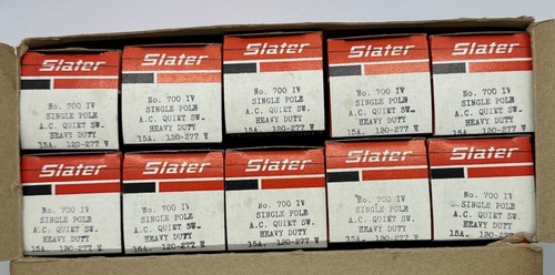 New Slater 700-IV Single Pole Wall Toggle Switch Heavy Duty 15A 120 ...