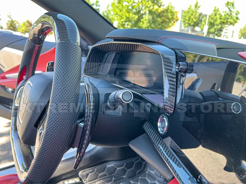 For 20-Up Corvette C8 | CARBON FIBER Interior Speedometer Gauge Cluster ...