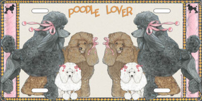 Poodle License Plate, Car Accessory, Auto Tag, Bedroom Sign, Fun Dog ...