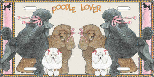 Poodle License Plate, Car Accessory, Auto Tag, Bedroom Sign, Fun Dog ...