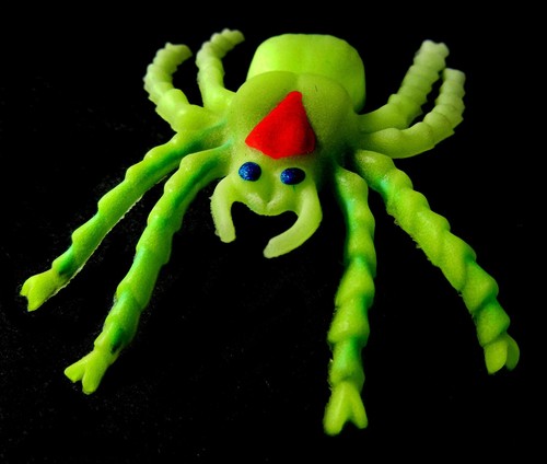 PATTI-GOOP NITE-GLO GLOW-IN-THE-DARK 2 BOTTLES FOR CREEPY BUGS RUBBERY ...