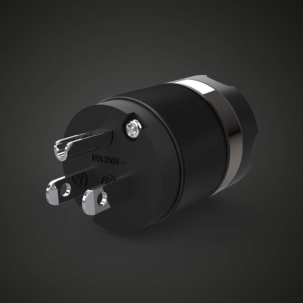 Pair Rhodium Plated US AC HiFi Audio Power Connector C13 Female Power ...