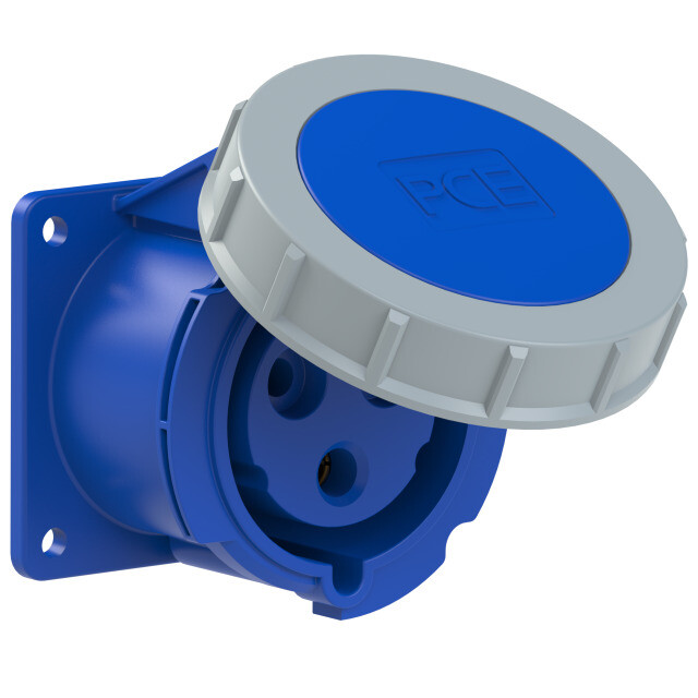 PCE CEE Flanged Socket Straight 16, 32, 63 or 125A; 3, 4 or 5P, 6, 7 or ...