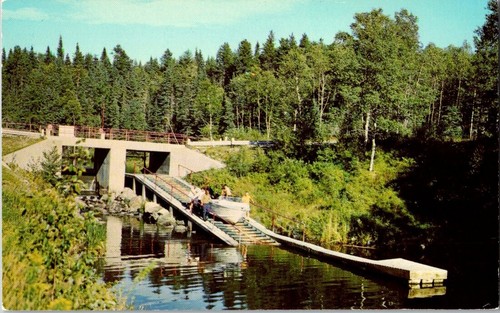 Near Kenora Ontario Longbow Lake Dam & Boat Rollway Postcard ON | eBay
