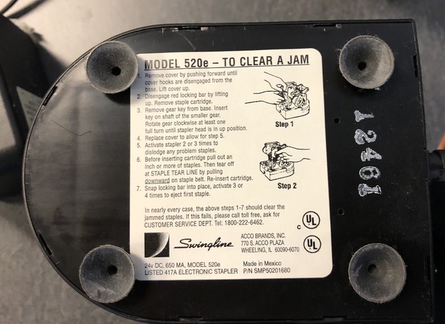 Swingline 520E Desktop Cartridge Electric Stapler 25 Sheets Black for ...