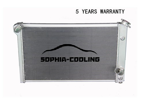 CC478 3 Row Aluminum Radiator Fit 73 74 75 76 Chevrolet Corvette Base 5 ...