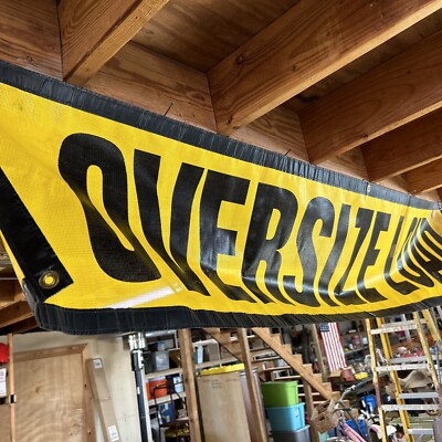 Oversize Warning Products - Grommet Oversize Load Sign 18" x 84 ...
