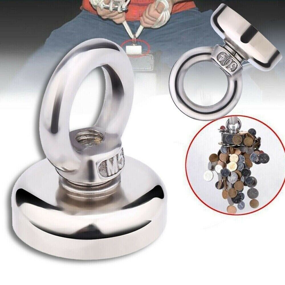 Neodymium Fishing Recovery Magnets Very Strong Pull Force 6kg up to ...