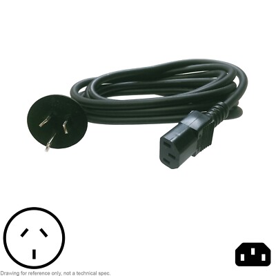 Cable AC Power Cord Regional Type I Australia IEC C13 PC Computer 6FT 1 ...