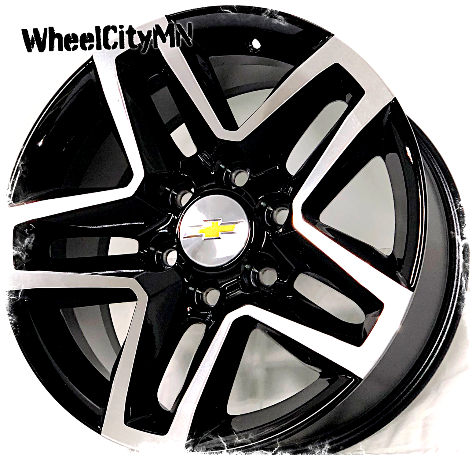18" Gloss Black Machine Trail Boss OE Replica Wheels fits Chevy ...
