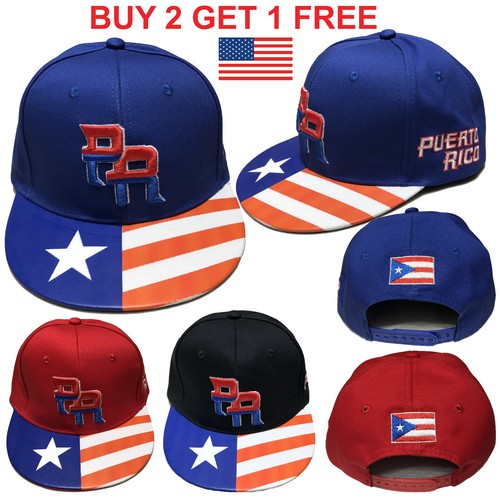Puerto Rico hat Snap Back hat Flag Flat Bill PR Baseball Cap puerto ...