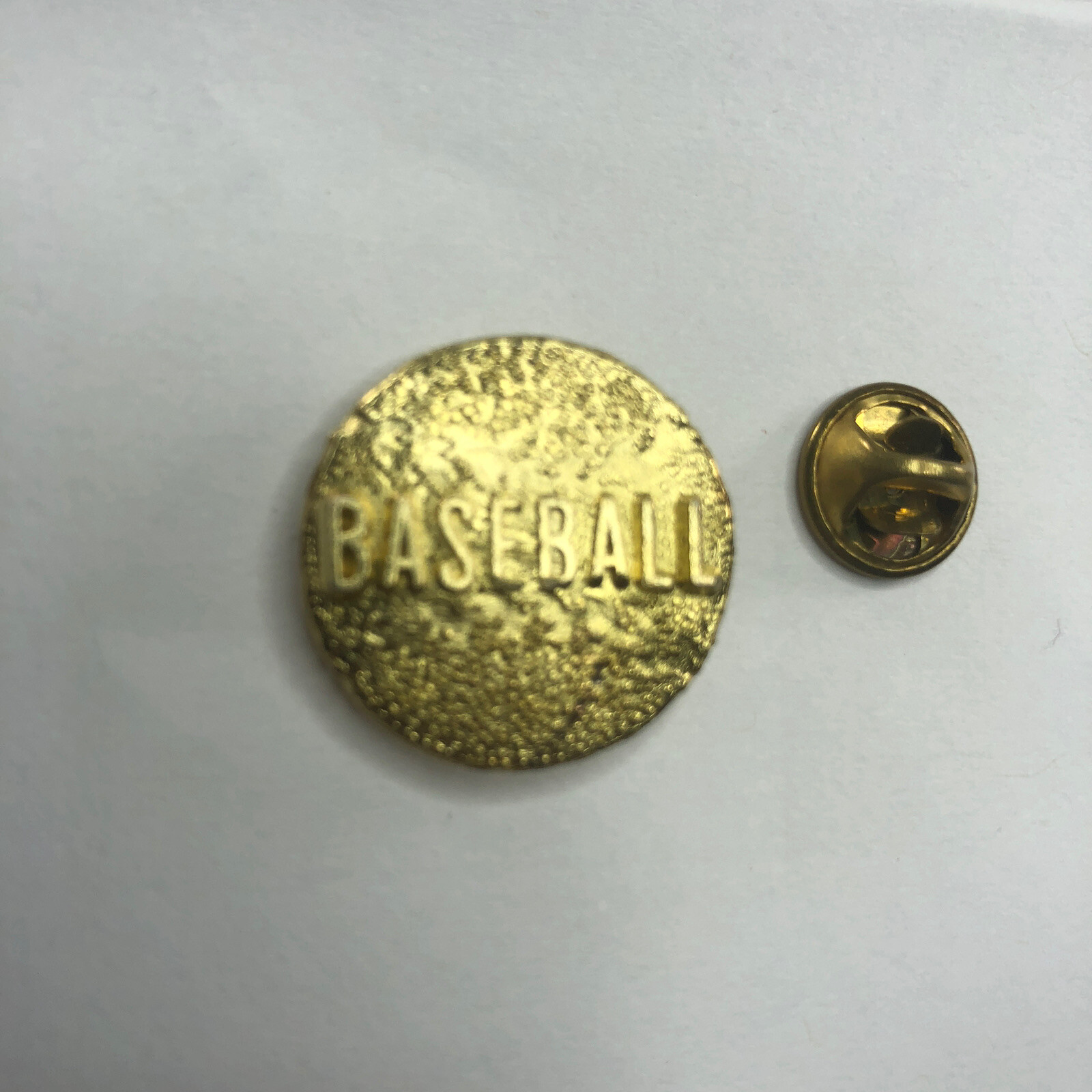 Gold Chenille BASEBALL Letter Jacket Pin High School Letterman 00WP | eBay
