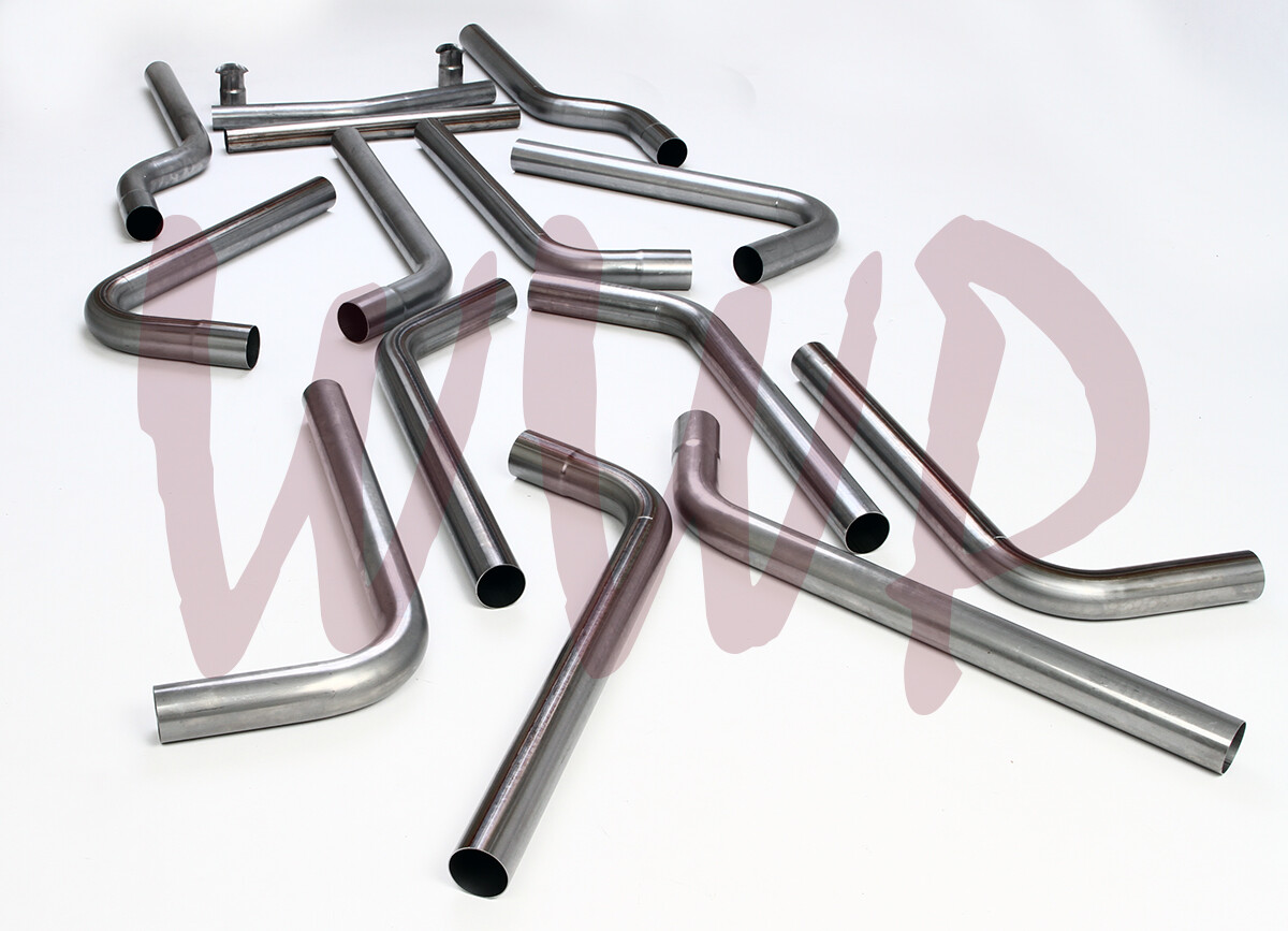 Aluminized 2.5" Universal U-Fit 16 Pieces Dual Pipe Kit Mandrel Bent ...