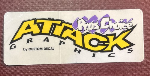 Vintage Attack Graphics Pros Choice Motorcycle Racing Decal/Sticker, 5 ...