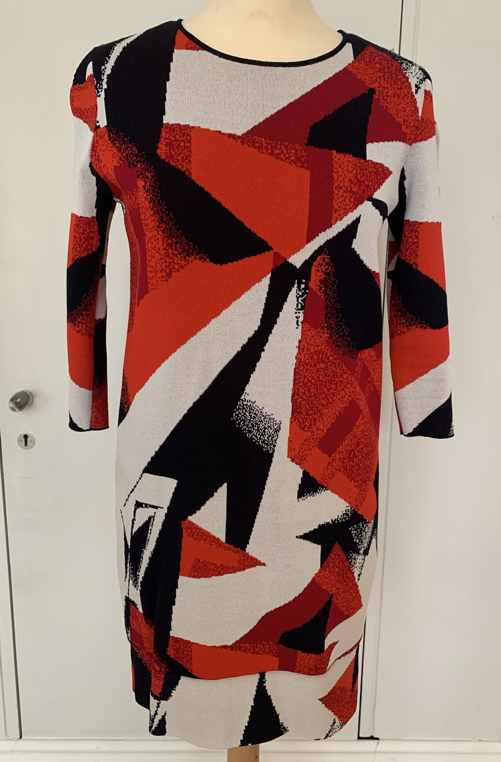 Cos Red White & Black Simple Shift Dress Size XS USED… - Gem