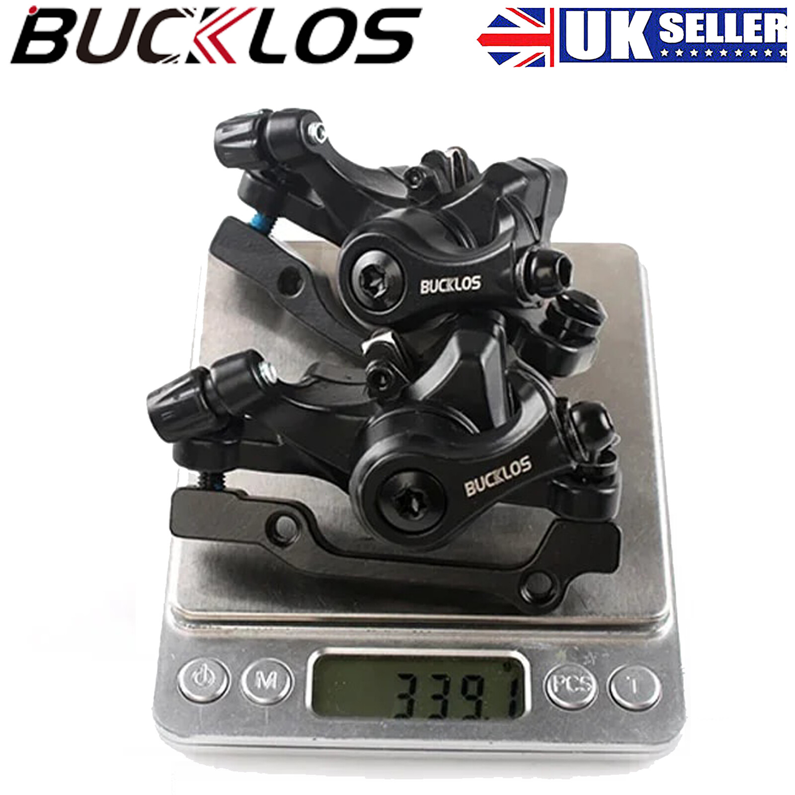 BUCKLOS Bicycle Disc Brake Caliper Mechanical MTB Cycling Front Rear ...