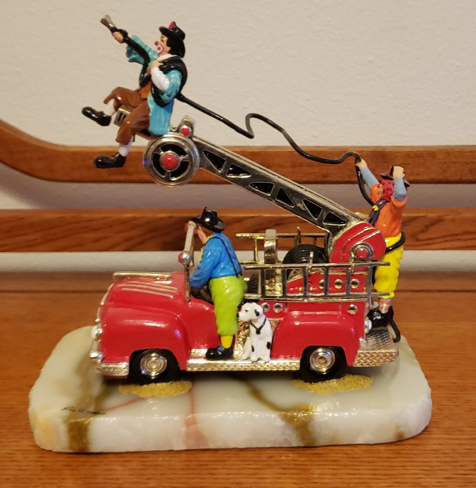 Ron Lee "Three..Alarm" 3 Clowns Dalmatian Dog Fire Truck Vintage Rare ...