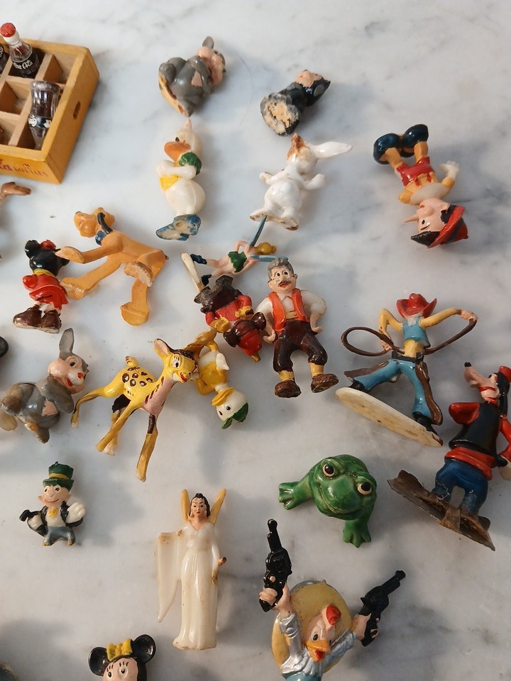Vintage 1960's Marx Tinykins Miniature Cartoon Figure Lot Disney Snow ...