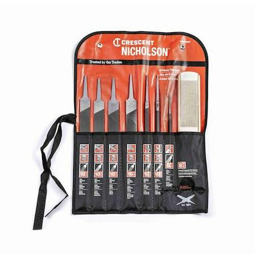 Machinist File Set Crescent Nicholson 8 Piece Metal Wood Bastard Smooth ...