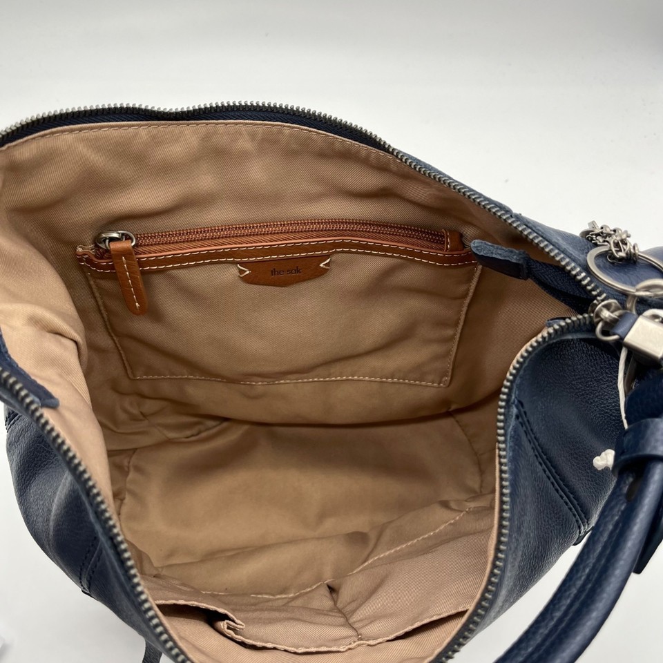 The Sak Indigo Blue Sequoia Leather Hobo Bag | eBay