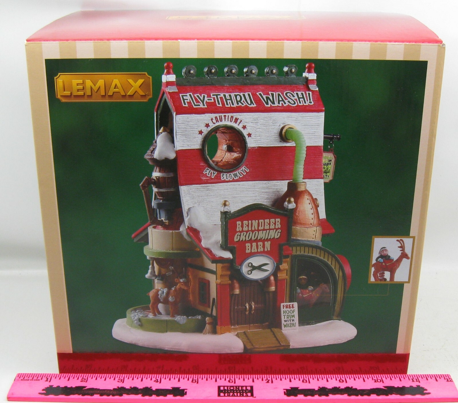 Lemax ~ Reindeer grooming barn | eBay