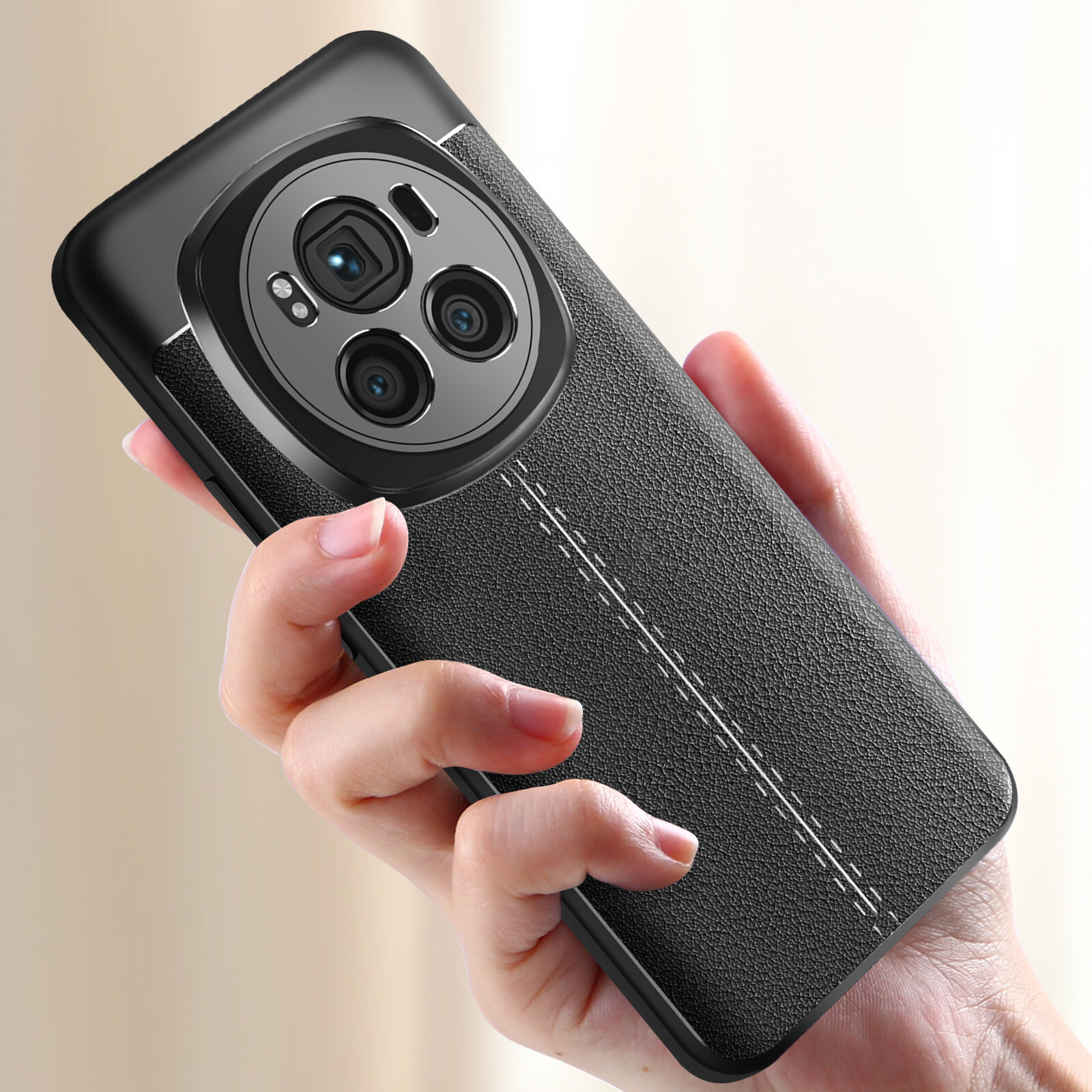 Coque pour Honor Magic 6 Pro 5G Silicone Gel Texture Cuir Noir Avizar Noir | eBay