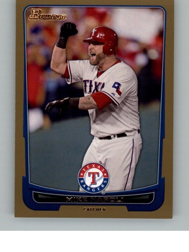 2012 Bowman Mike Napoli 158 Texas Rangers Gold | eBay