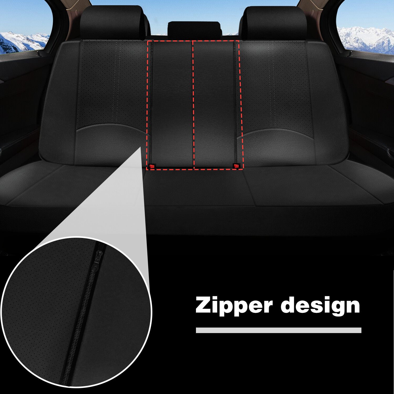 For BMW Car Seat Covers Full Set PU Leather 5-Seats Front Rear ...