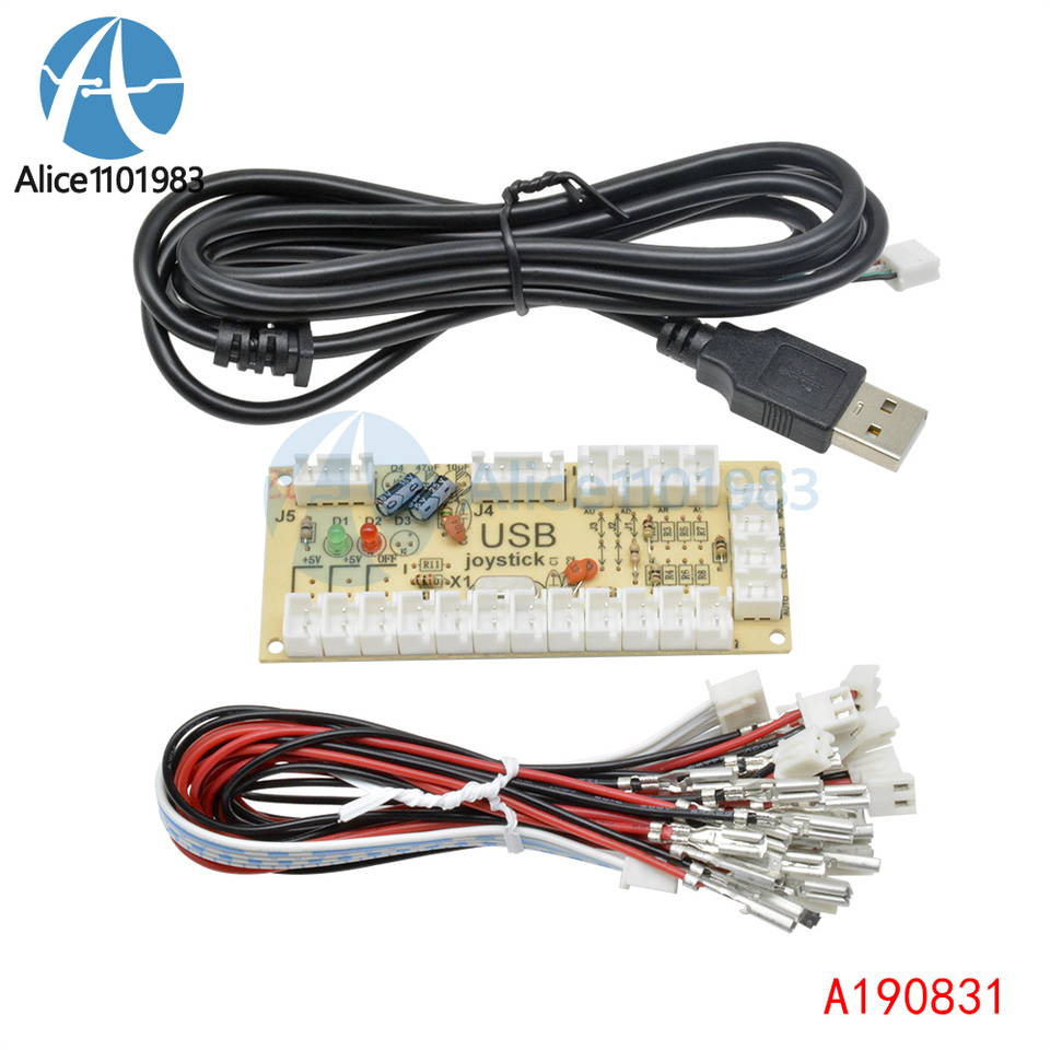 USB Arcade Encoder Zero Delay PC to Joystick 5Pin MAME Sanwa Push ...