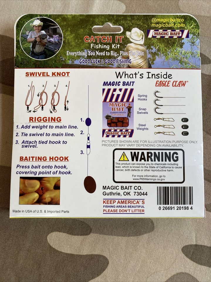 Catch It Fishing Kit - Catfish Kit - Magic Bait & Eagle Claw 10 pieces ...