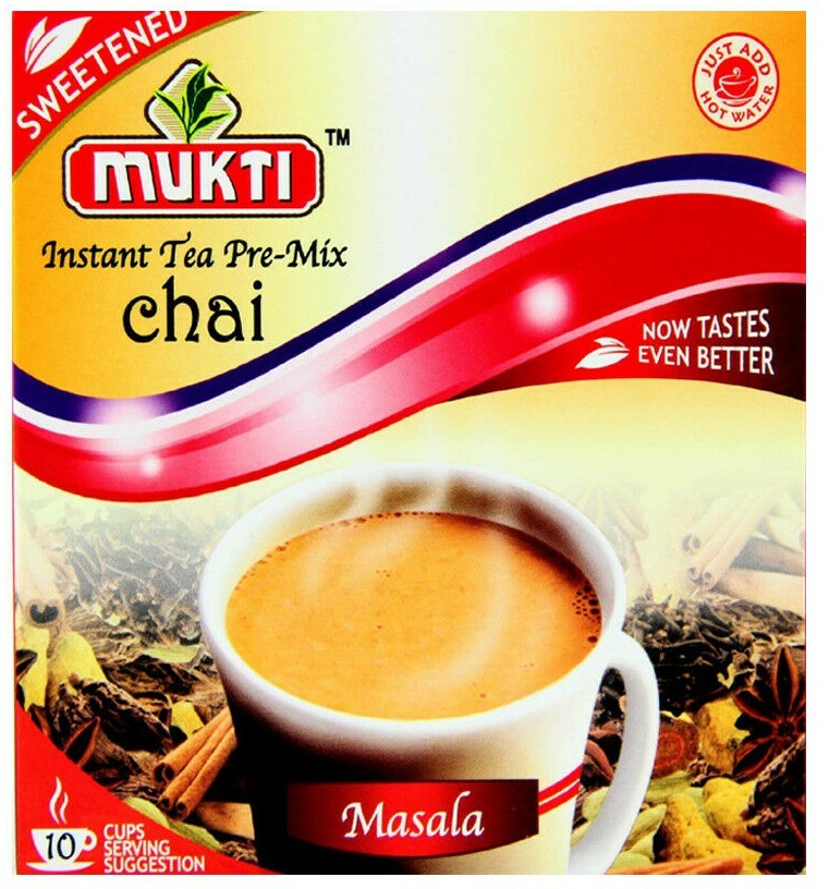 MUKTI Tea CHAI INSTANT PRE MIX Tea SWEETENED/UNSWEETENED 50 Sachets BIG ...