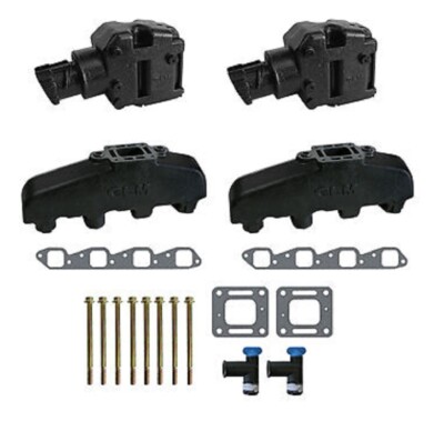 Mercruiser 7.4 L 424 Bravo V8 Exhaust Manifold & riser package set ...