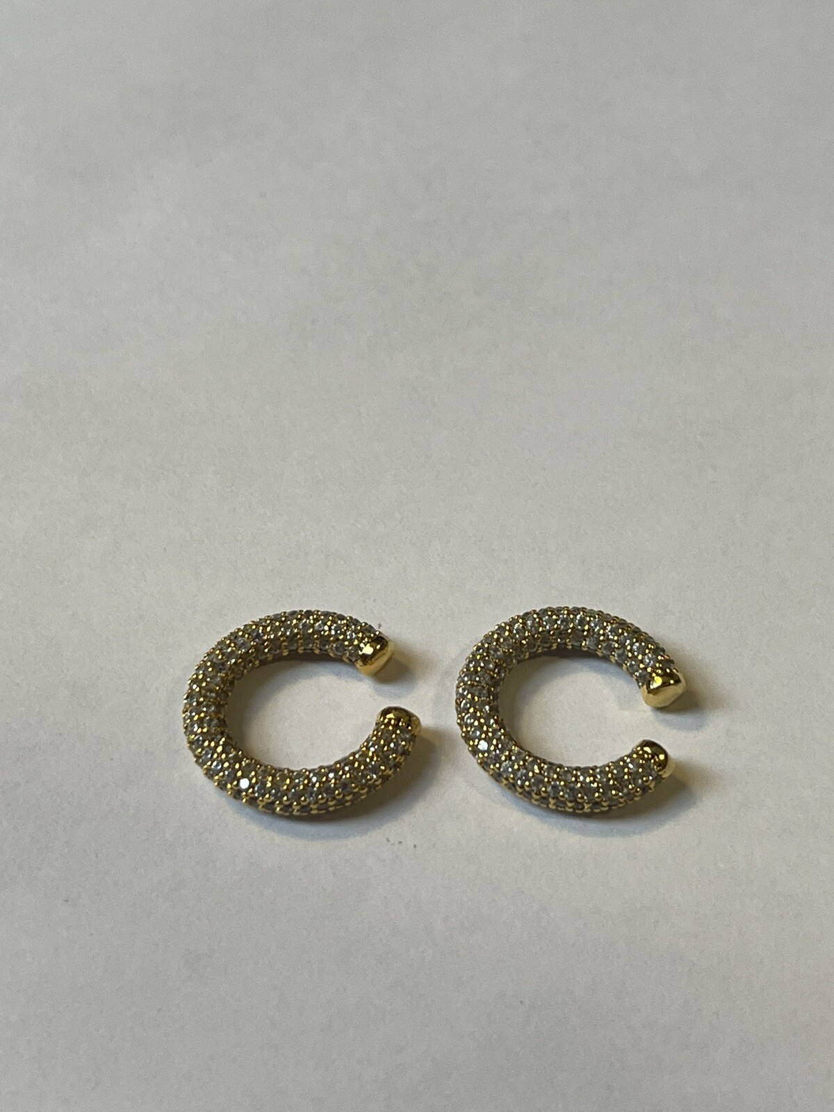 Ear Gold cuff earrings Pave | eBay