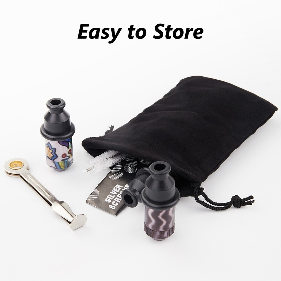 6 Pc Sneak a Toke Mini One Hitter Metal Tobacco Portable Smoking Pipe ...