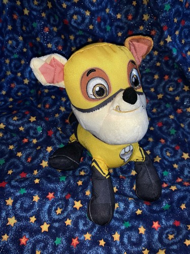 2015 Paw Patrol 6" Super Pup Rubble Plush Stuffed Animal Toy by Spin ...