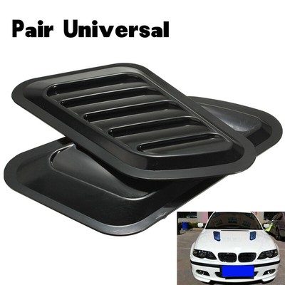 2x Auto Car Decorative Air Flow Intake Scoop Turbo Bonnet Vent Cover ...
